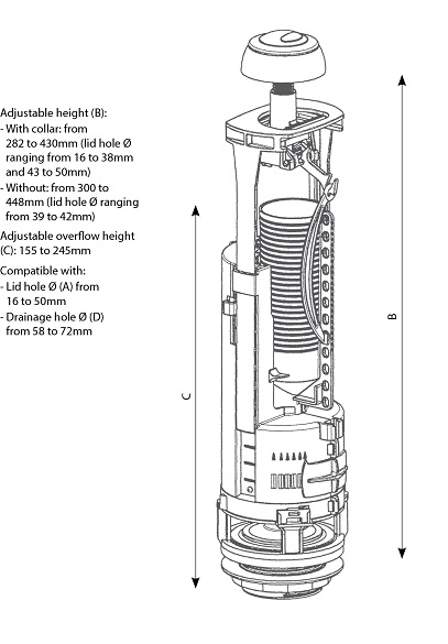 Siamp Optima 49 Flush Valve -Kingsway Plumbing